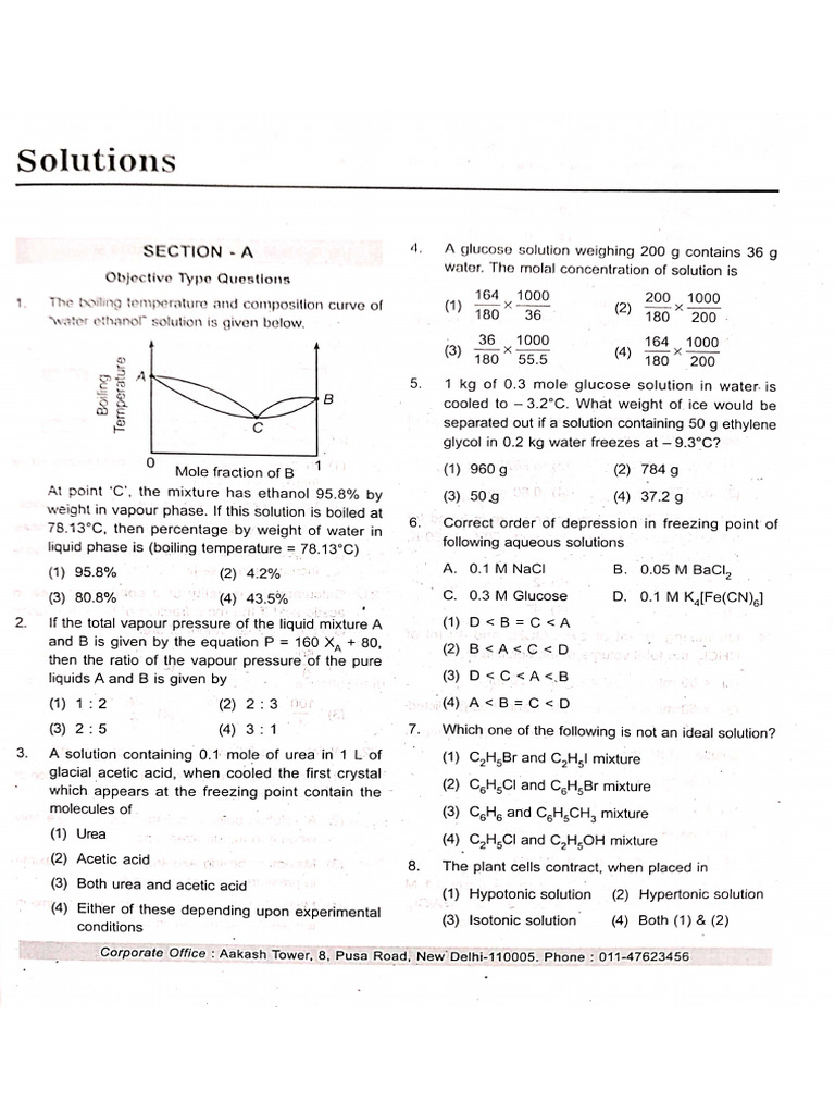 Solutions Sheet | PDF