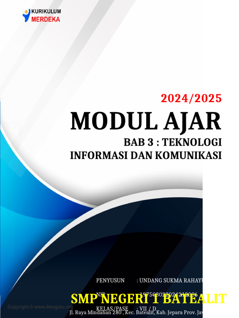 Modul Ajar Informatika Kls 7 Bab III | PDF