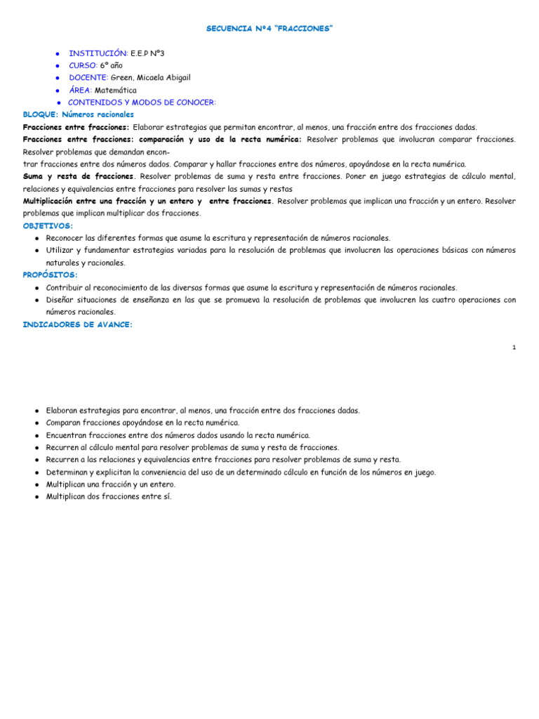 Secuencia N°4 Matem 6° 2025 Ep3 | PDF | Número racional | Números