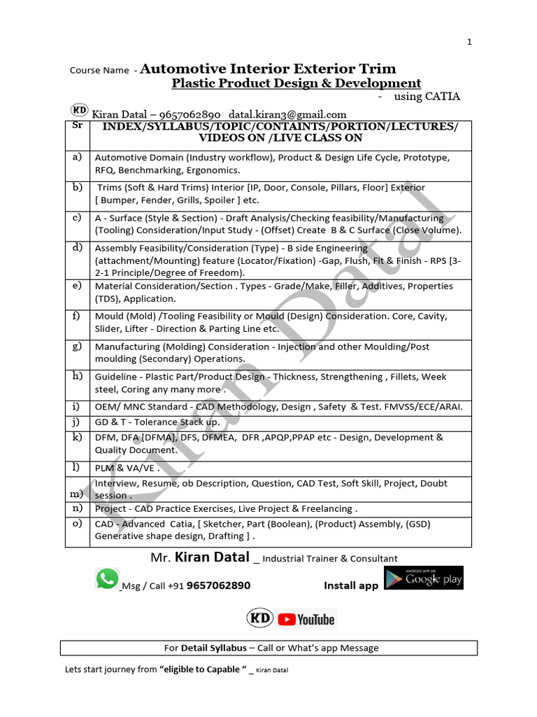 01 - Kirab Datal - Automotive Interior Exterior Trim Plastic Product ...