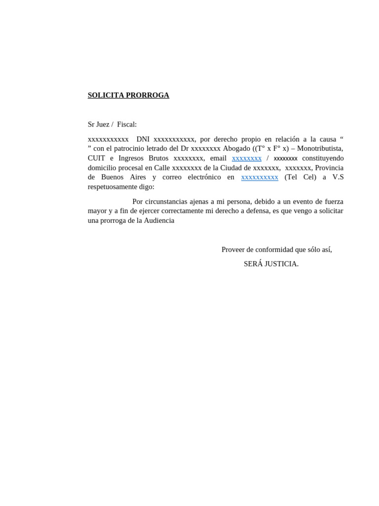 Solicita Prorroga | PDF