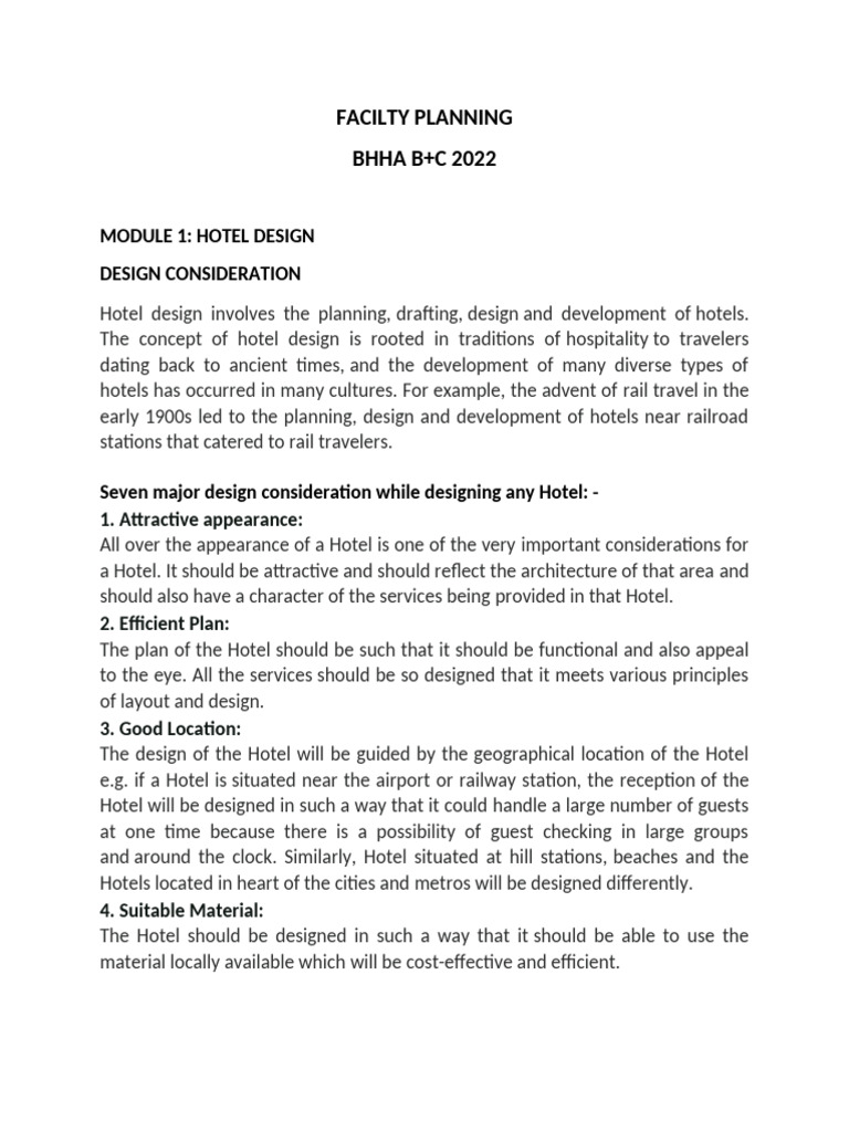 Hotel Design and Planning Essentials | PDF | Ventilation (Architecture ...