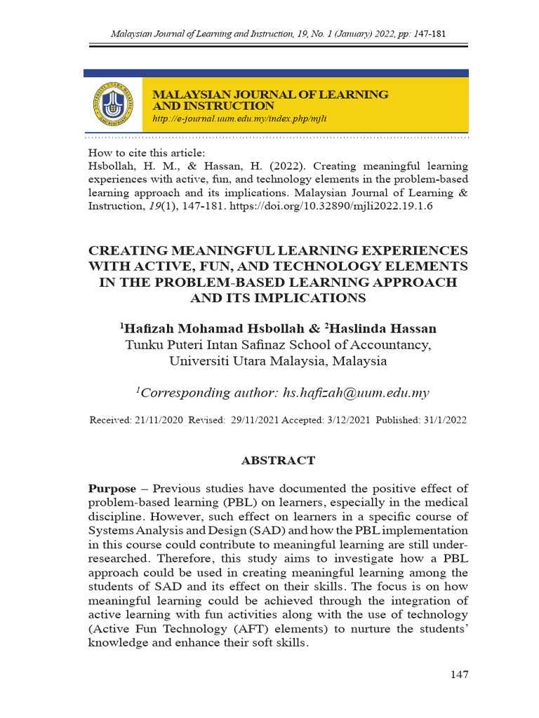Creating Meaningful Learning Experiences With Acti | PDF | Learning ...