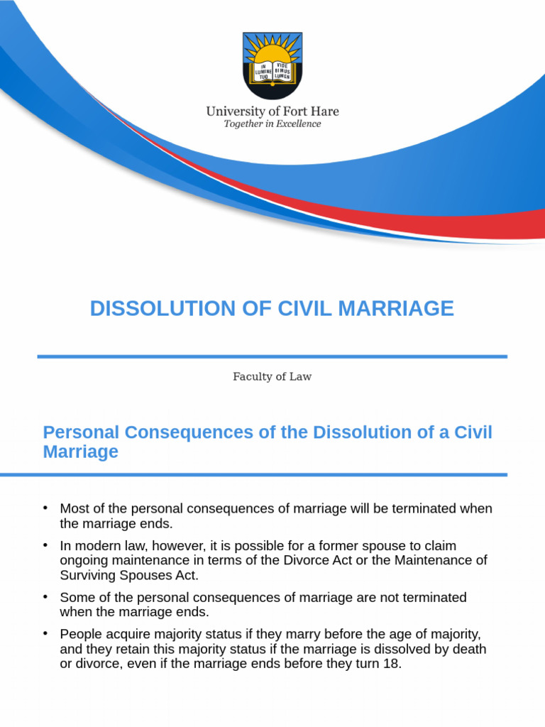 Civil Marriage Dissolution: Key Impacts | PDF | Will And Testament ...