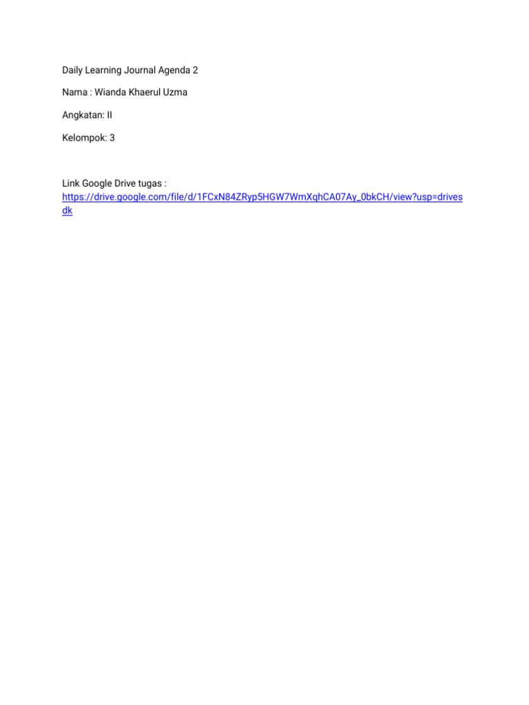 Daily Learning Agenda 2 | PDF