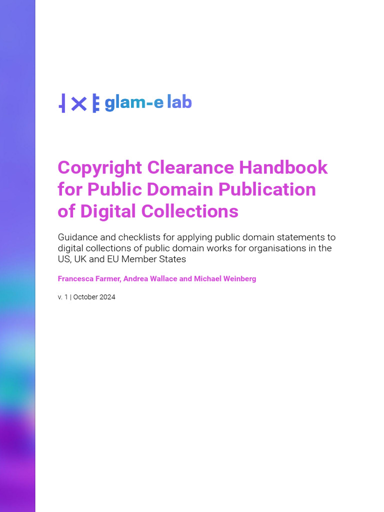 Public Domain Copyright Clearance Guide | PDF | Public Domain ...