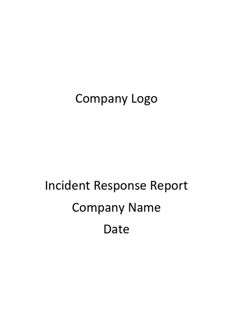 Incident Response Report Template | PDF