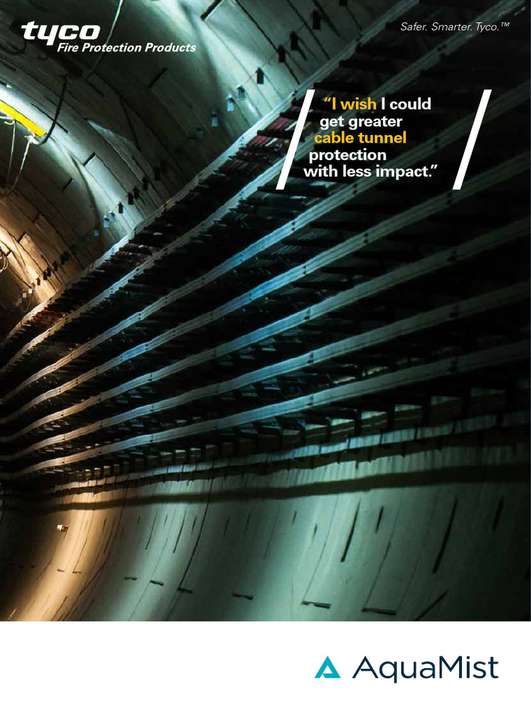 AquaMist ULF: Cable Tunnel Fire Protection | PDF | Tunnel | Water