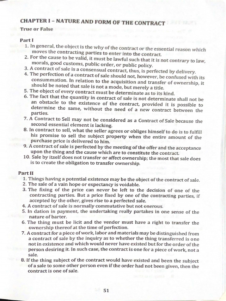 CHAPTER I - NATURE AND FORM OF THE CONTRACT - Compressed | PDF