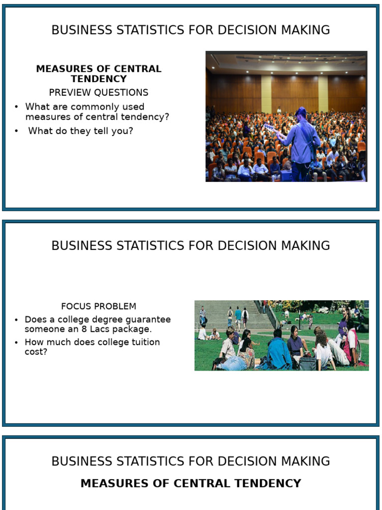 Measures of Central Tendancy | PDF | Level Of Measurement | Average