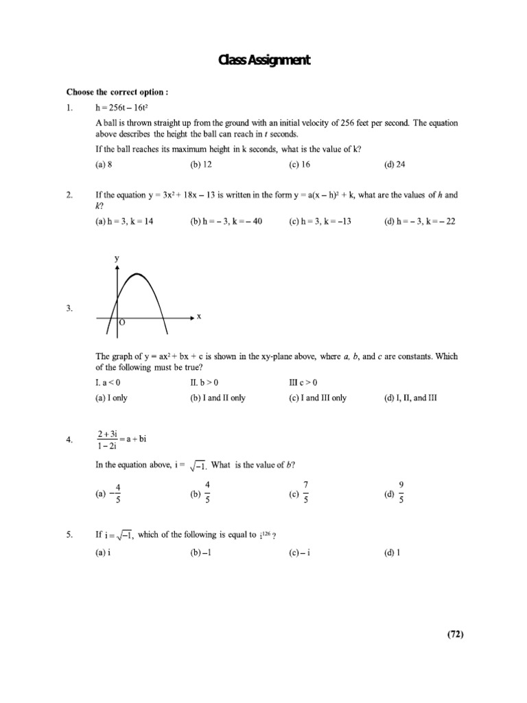 Advanced Math Quadratics | PDF
