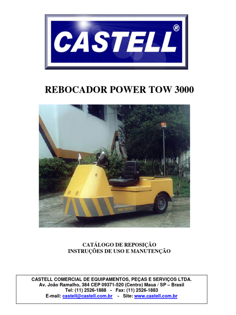 Manual de Manutenção Power Tow 3000 | PDF | Freio | Pneu