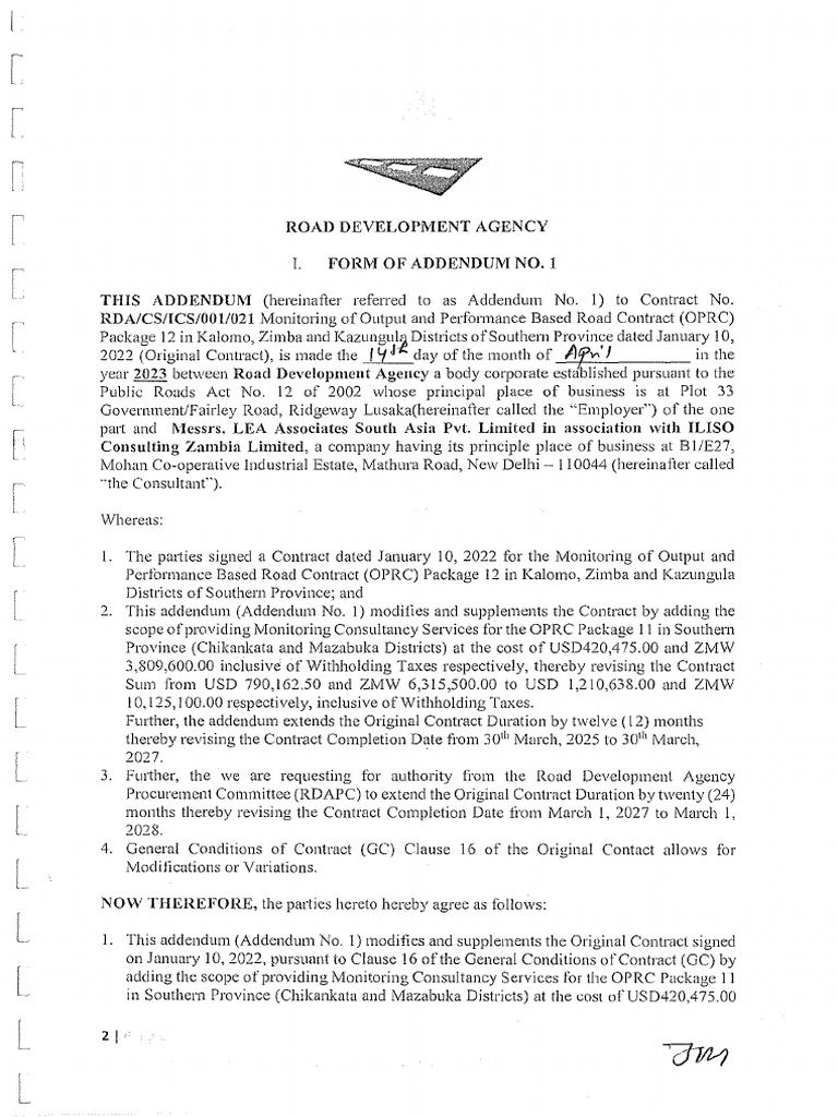 Addendum No.-01, OPRC, Package-11 | PDF | Document | Sources