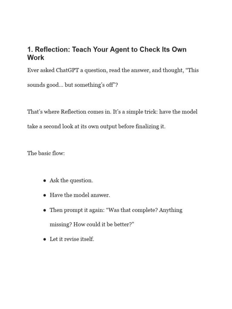 Agentics - Reflexion Patterns | PDF
