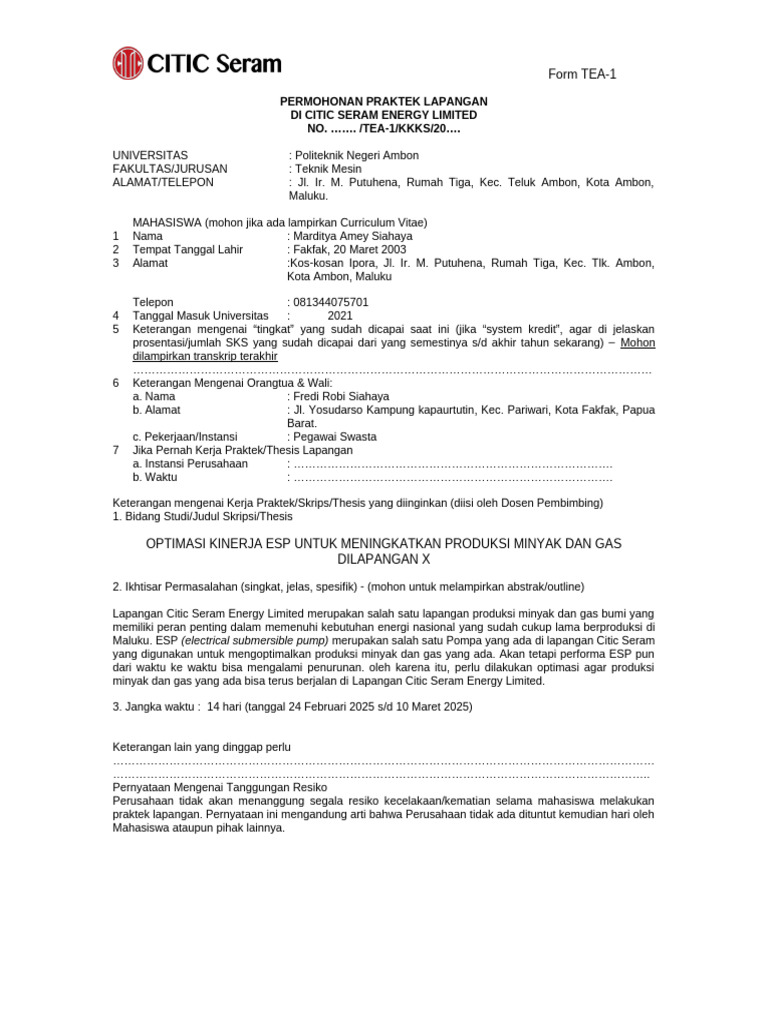 Optimasi Kinerja ESP di Citic Seram | PDF