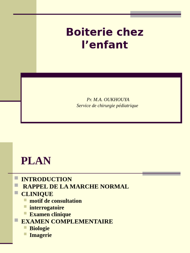 Causes et diagnostic de la boiterie pédiatrique | PDF | Appareil ...