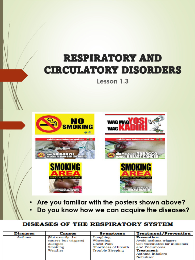 Respiratory and Circulatory Disorders Overview | PDF | Respiratory ...