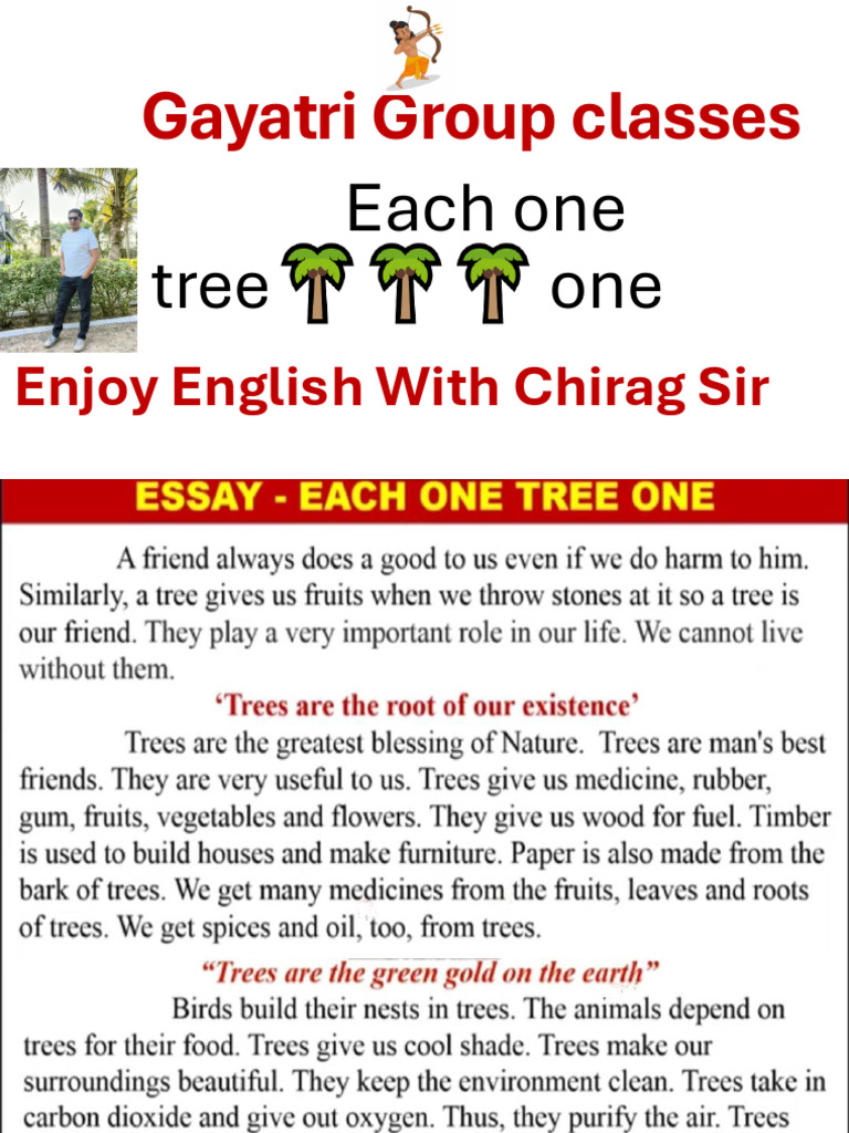 Gayatri Group Classes: Each One Tree One | PDF