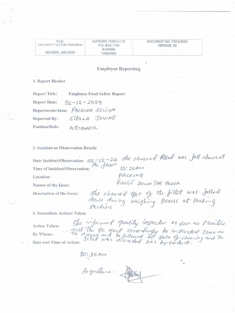 Employee Reporting | PDF