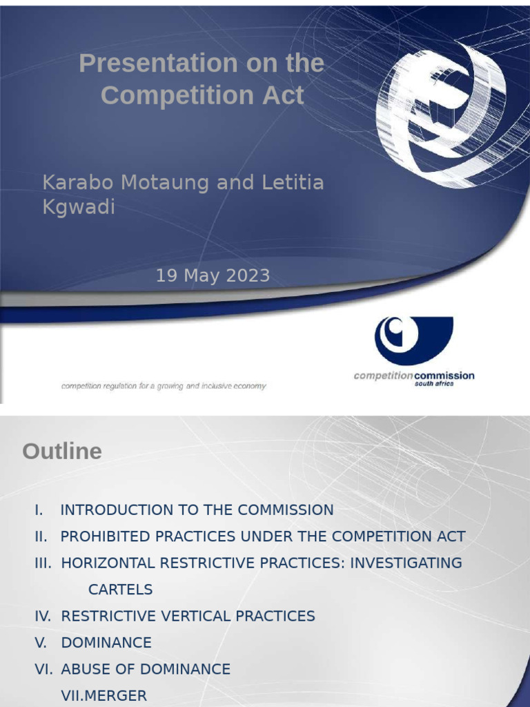Overview of the Competition Act | PDF | Mergers And Acquisitions | Monopoly
