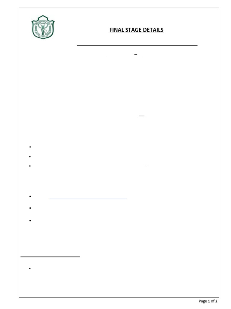 LogIQids Olympiad Final Stage Details 2025 | PDF