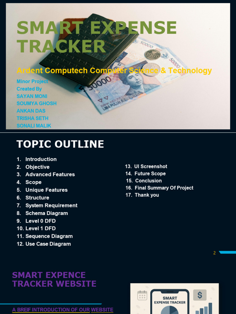 Smart Expense Tracker PPT Final | PDF | Expense | Computer Data Storage