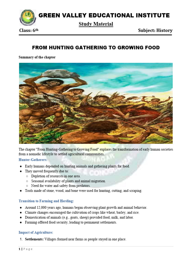 From Hunting to Farming: A Transition | PDF | Stone Age | Paleolithic