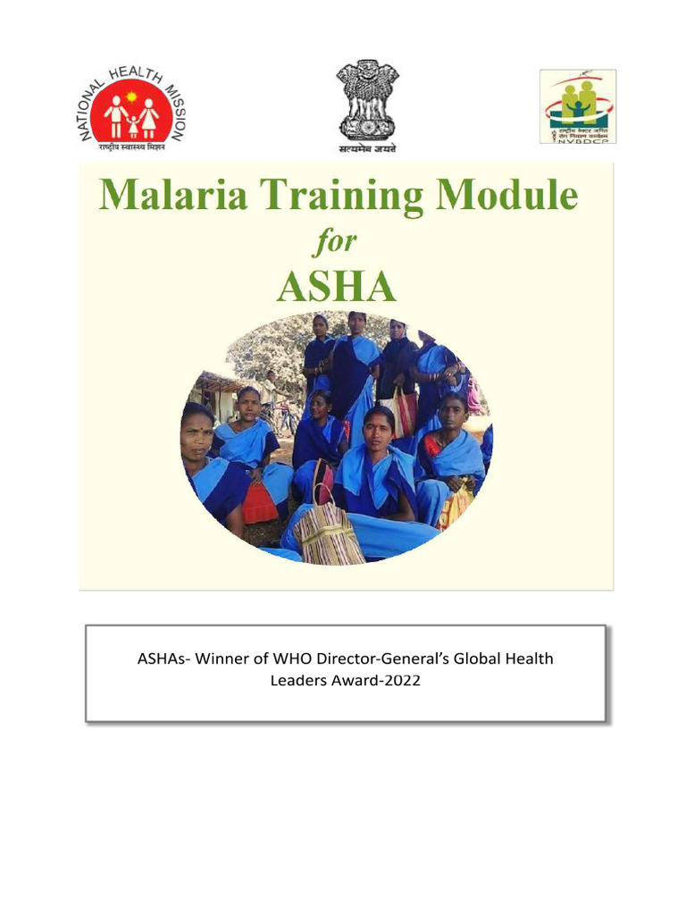 Malaria Training Module ASHA 2025 | PDF | Malaria | Mosquito