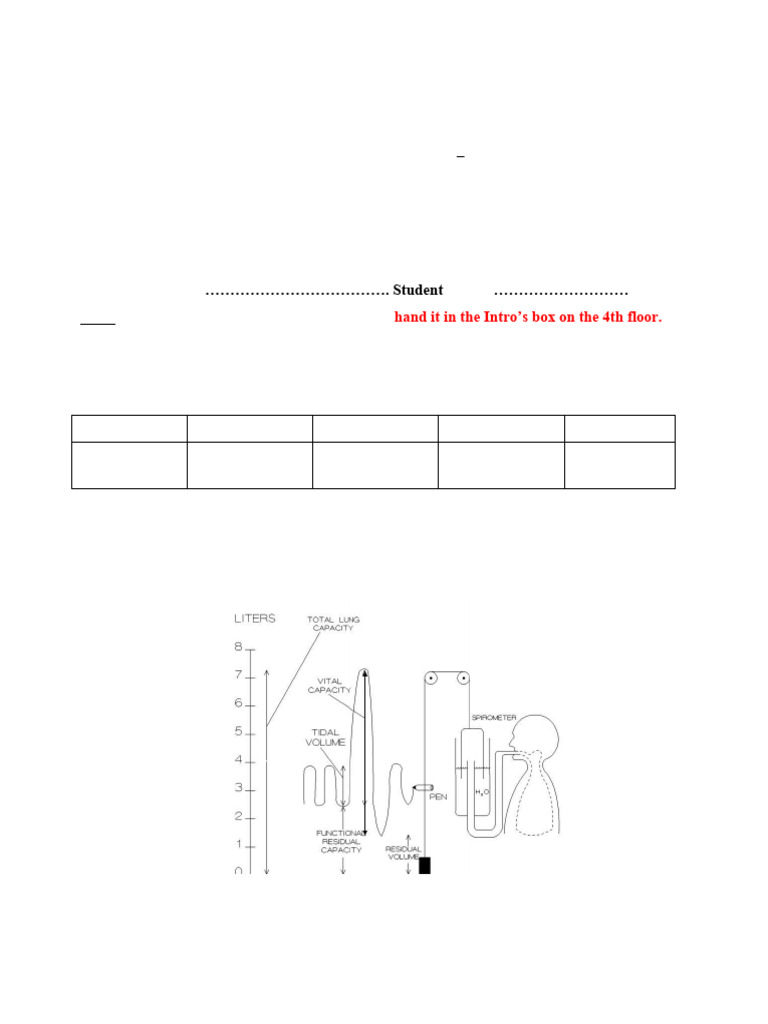HOMEWORK 7 - Answer | PDF | Physiology | Respiration