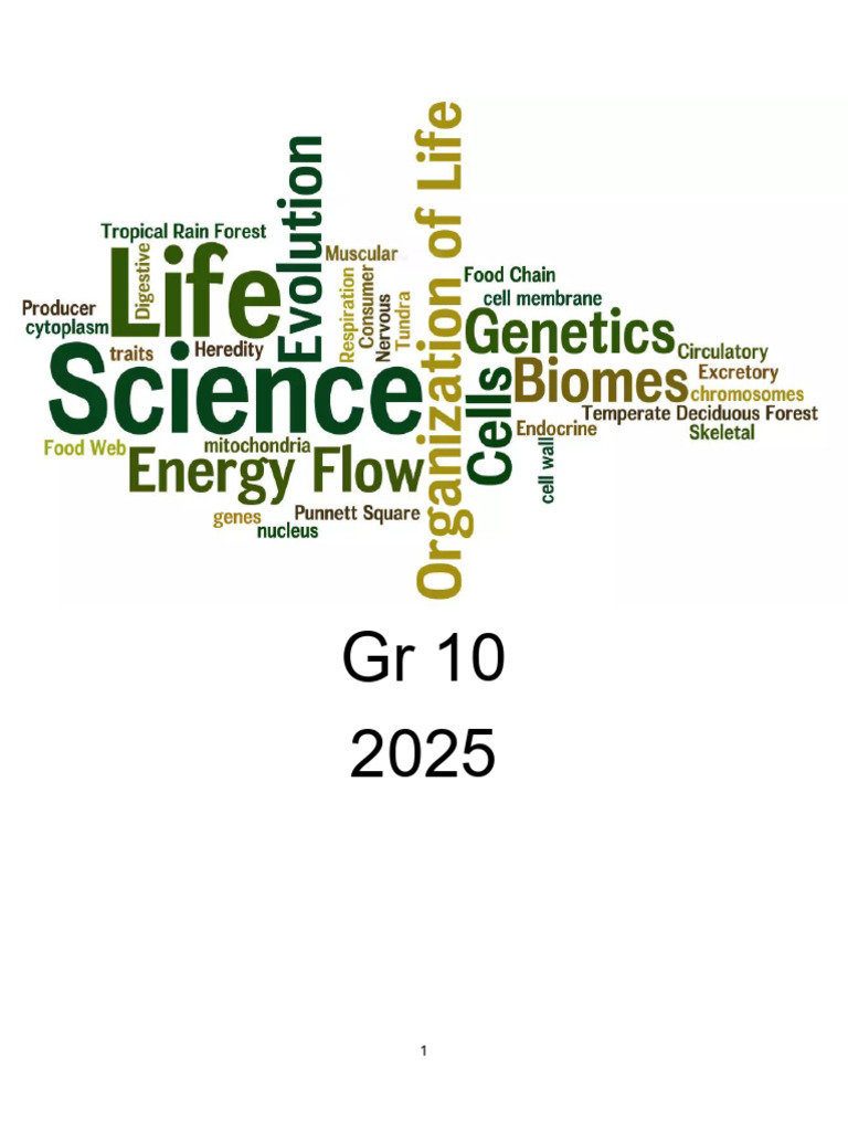 Grade 10 Life Sciences Term 1 Plan | PDF | Food Web | Ecosystem