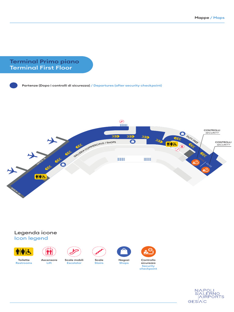 Naples Airport Terminal Map | PDF