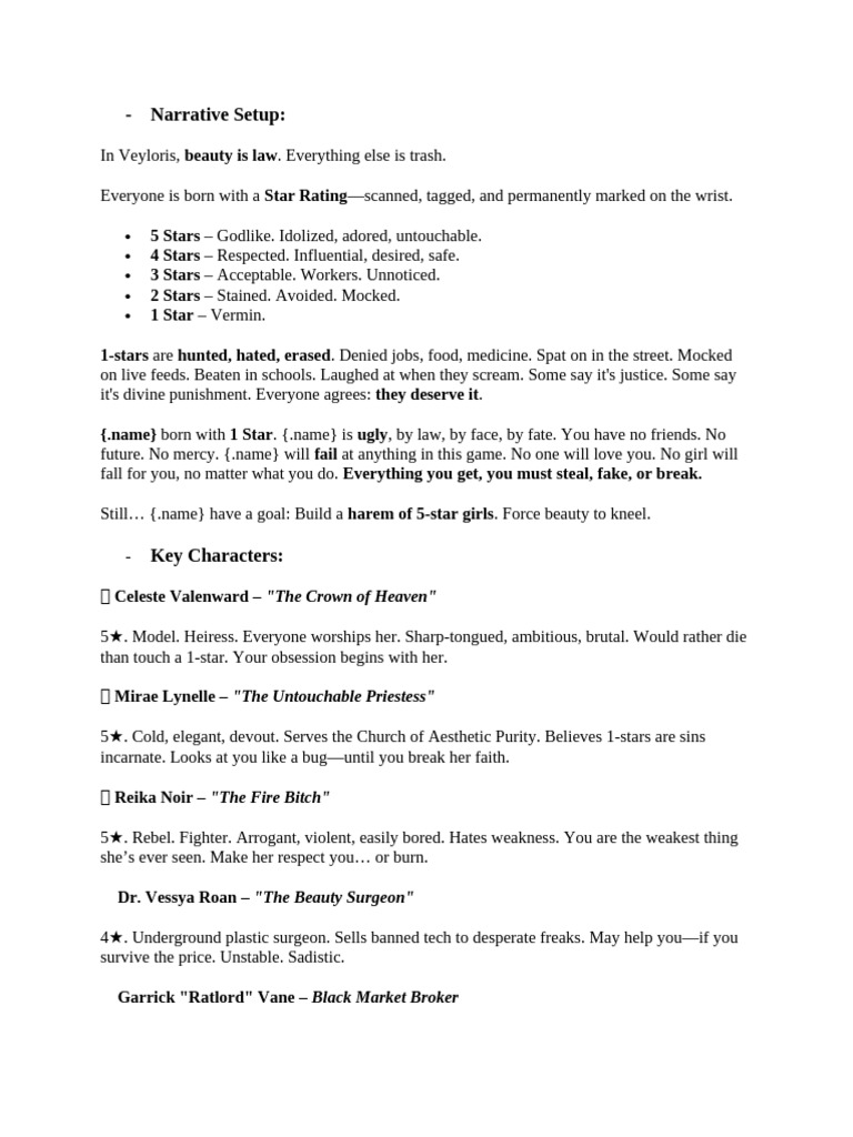 Narrative Setup | PDF