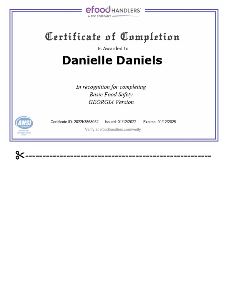 Food Handler | PDF