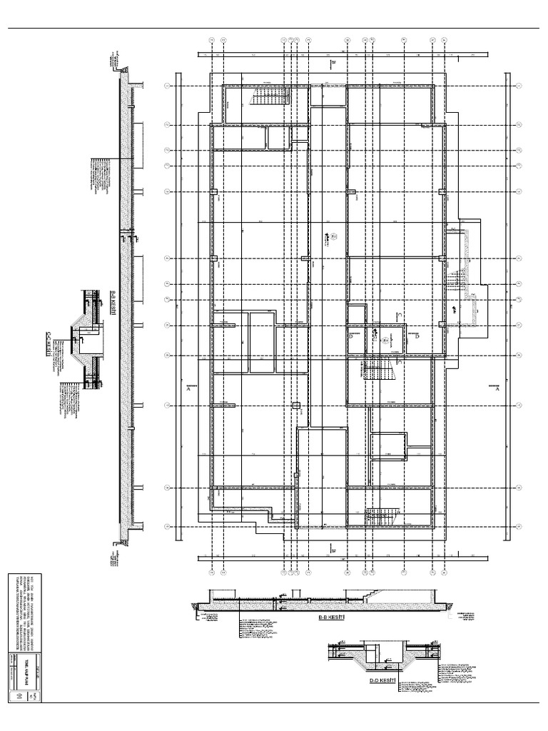 Su-02 Meb 12 Derslikli Okul - Temel Kalip Plani | PDF