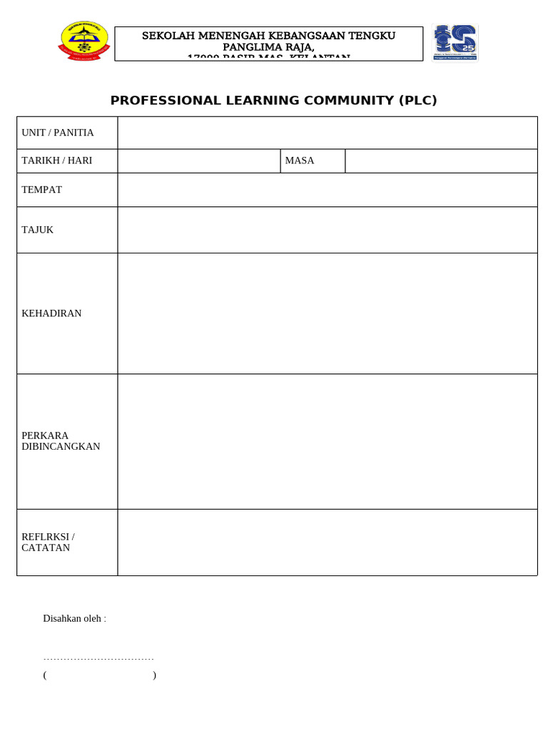 PLC Template | PDF