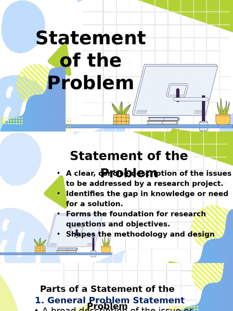 Understanding the Statement of the Problem | PDF