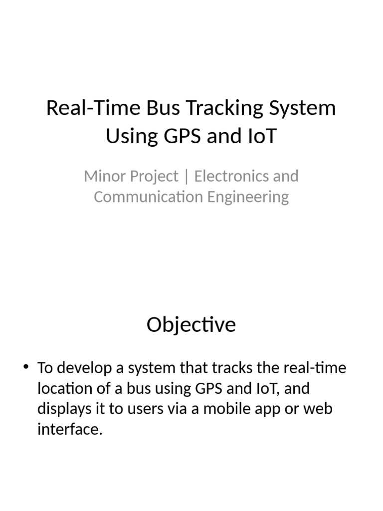 Real Time Bus Tracking System | PDF