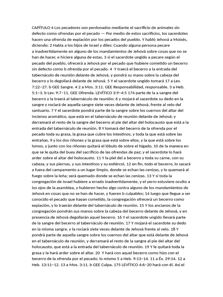 CAPÍTULO 4 Los Pecadores Son Perdonados Mediante El Sacrificio de ...