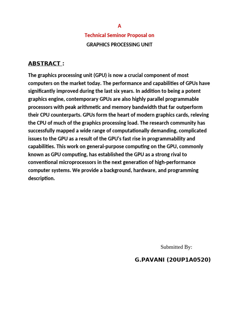 Graphic Processing Unit | PDF