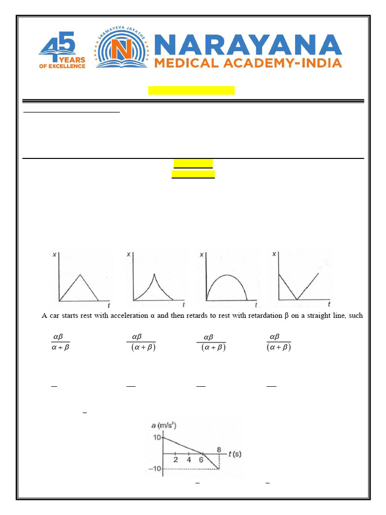 SR Neet Star Super Chaina (Neet Module Test-1 | PDF | Gases | Electron