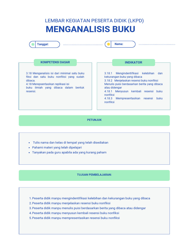 LKPD Analisis Buku | PDF