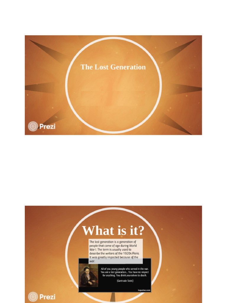 Lost Generation Prezi | PDF
