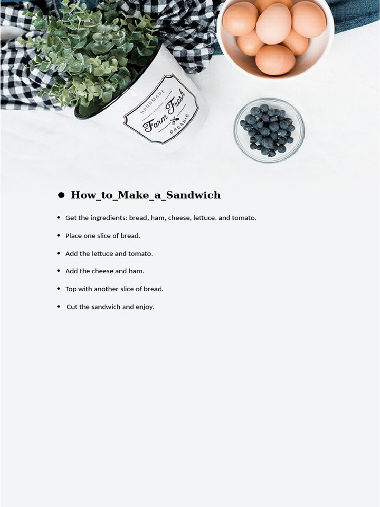 Como Hacer Un Sandwich | PDF