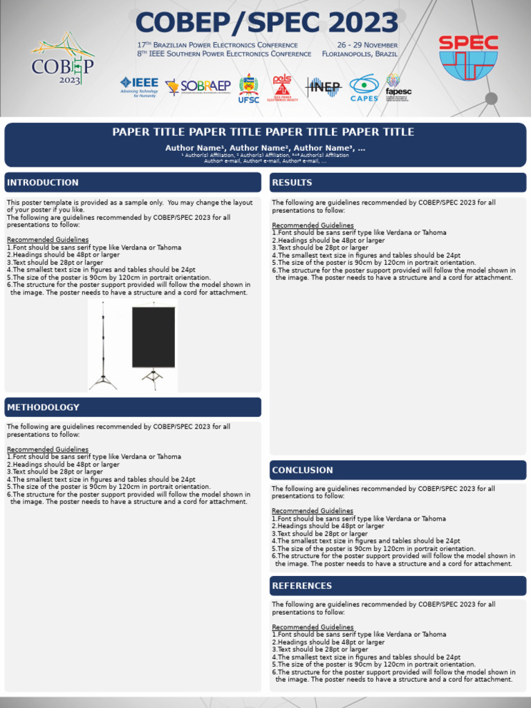 Poster Template COBEP-SPEC-2023 | PDF | Typefaces | Typography