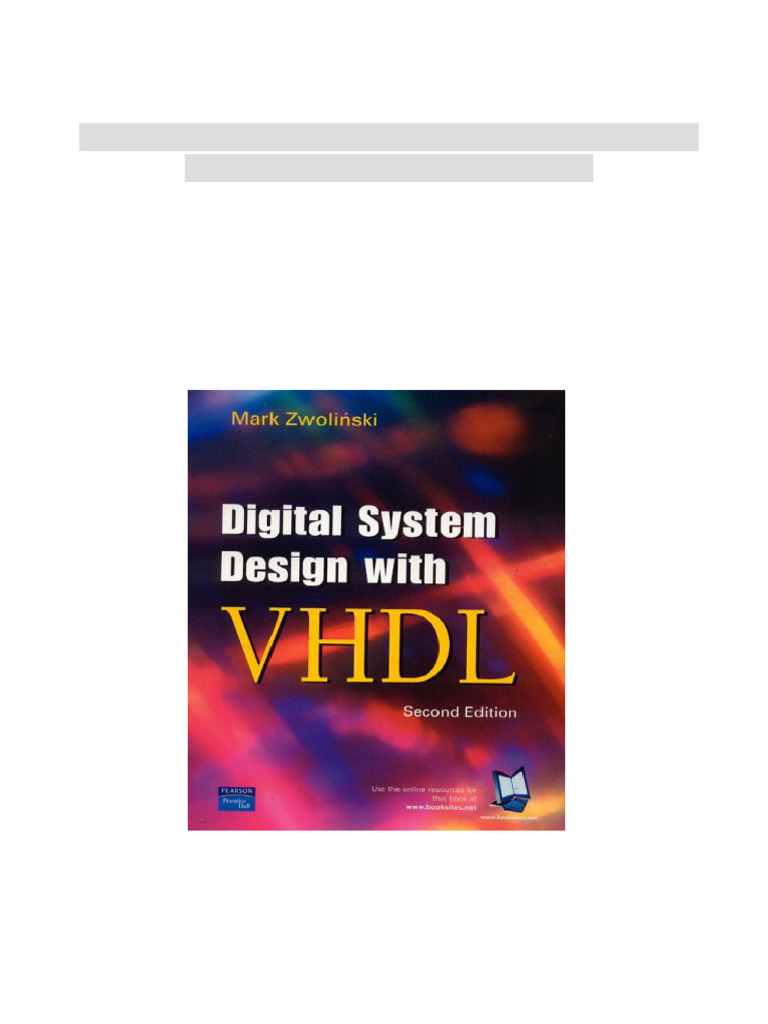 Digital System Design With VHDL 2nd Edition Mark Zwolinski Download | PDF | Hardware Description ...