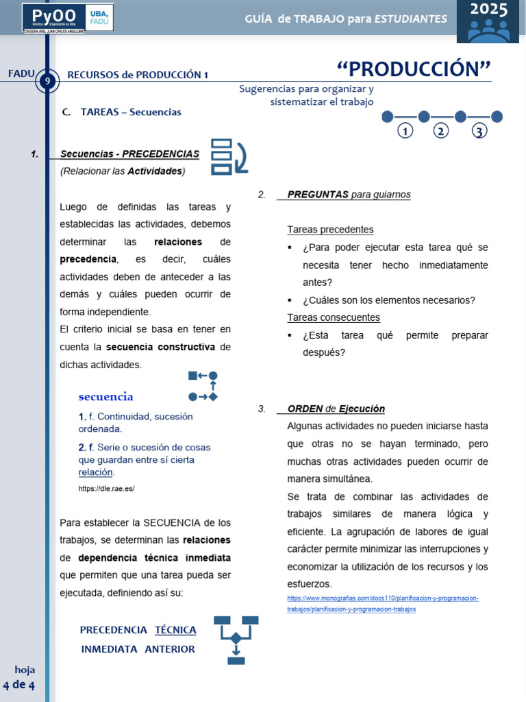 PyOO 2025 Est - A04.2-PRODUCCION Guia - Tareas-Secuencias | PDF