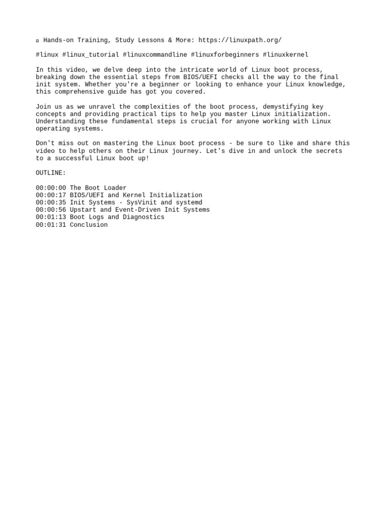 LPIC-1 (101-500) Exam Full Course - Lesson 101.2 Boot The System ...