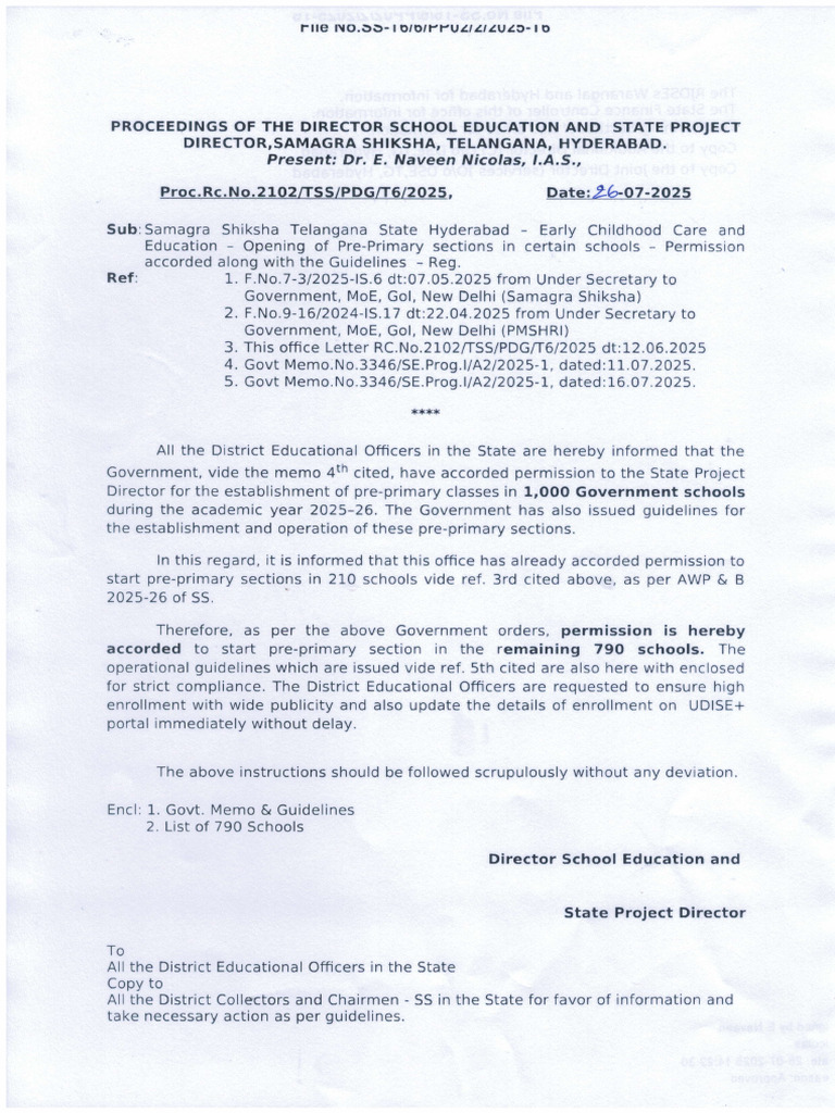 Pre-Primary Section Guidelines 2025-26 | PDF