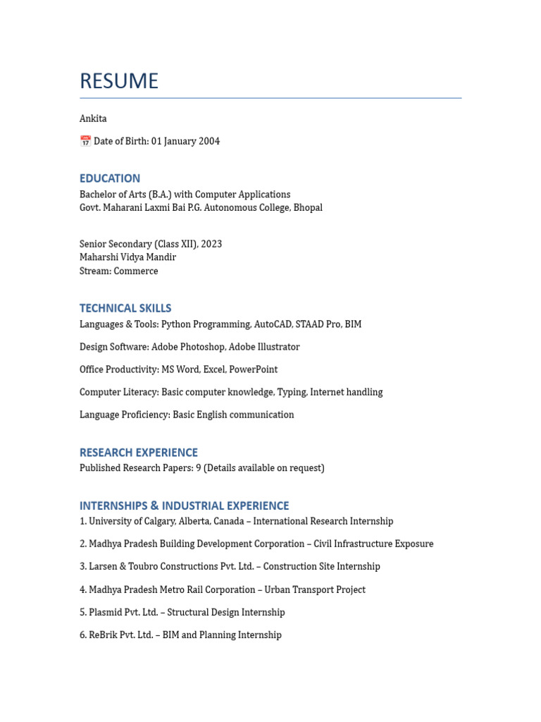 Ankita Resume | PDF