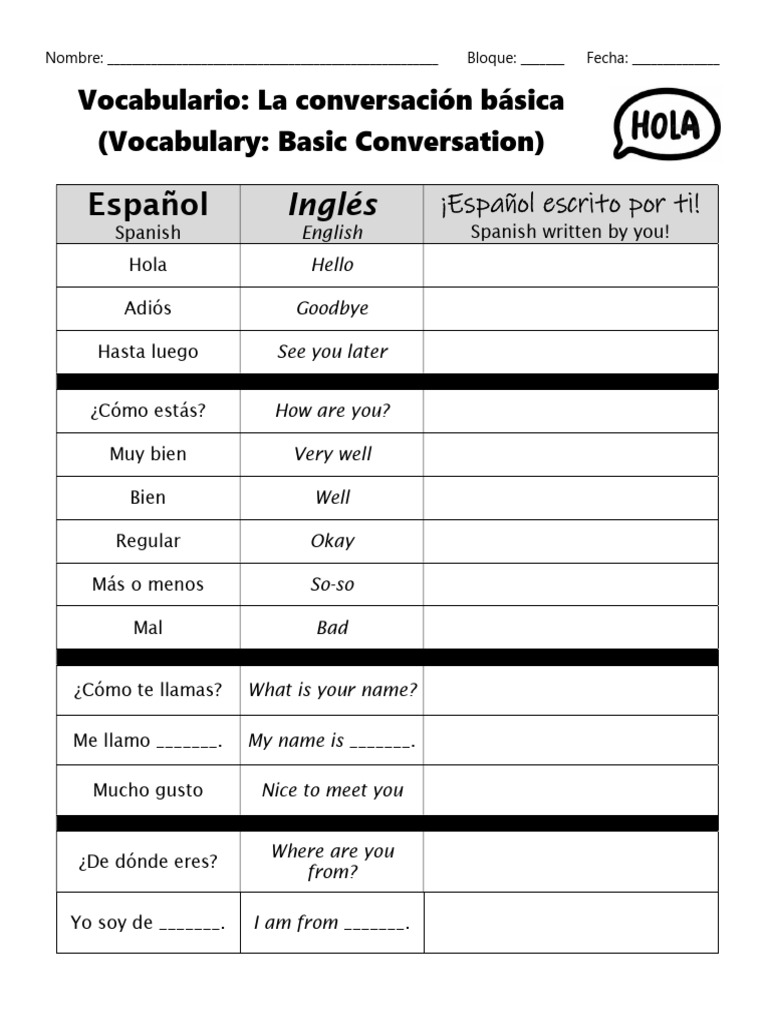 Unit 1 Basic Conversation Grade 6 | PDF